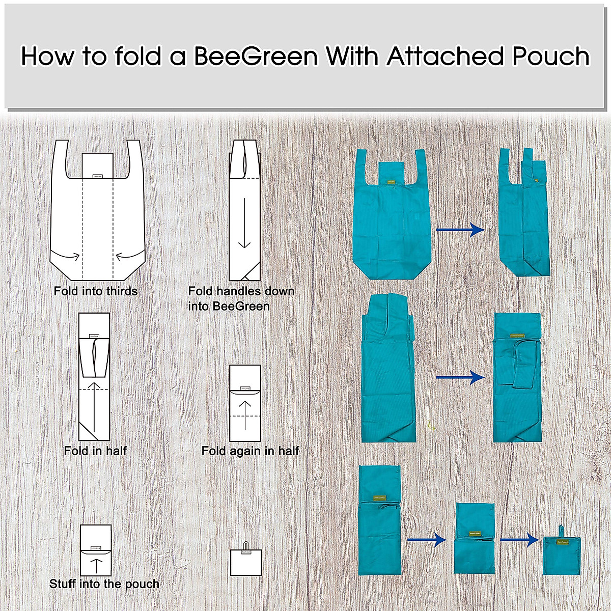 BeeGreen Reusable Bags for Shopping Machine Washable Xlarge Grocery bags Ripstop Polyester Shopping Bags, Washable, Durable and Lightweight 17 Pack