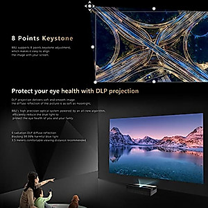 ChangHong B8U Laser 3D TV Projector | Native 4K Ultra HD | 0.21 Ultra Short Throw | RGB+ 2300 ANSI Lumens | Dolby Audio DTS HD Speaker | MT9629 2GB+32GB | Android TV 11.0 OS