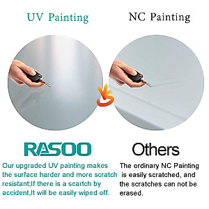 RASOO Buffet Cabinet White Kitchen Sideboard Buffet Storage Server Cupboard Cabinet Console Table with 2 Doors and Adjustable Shelf