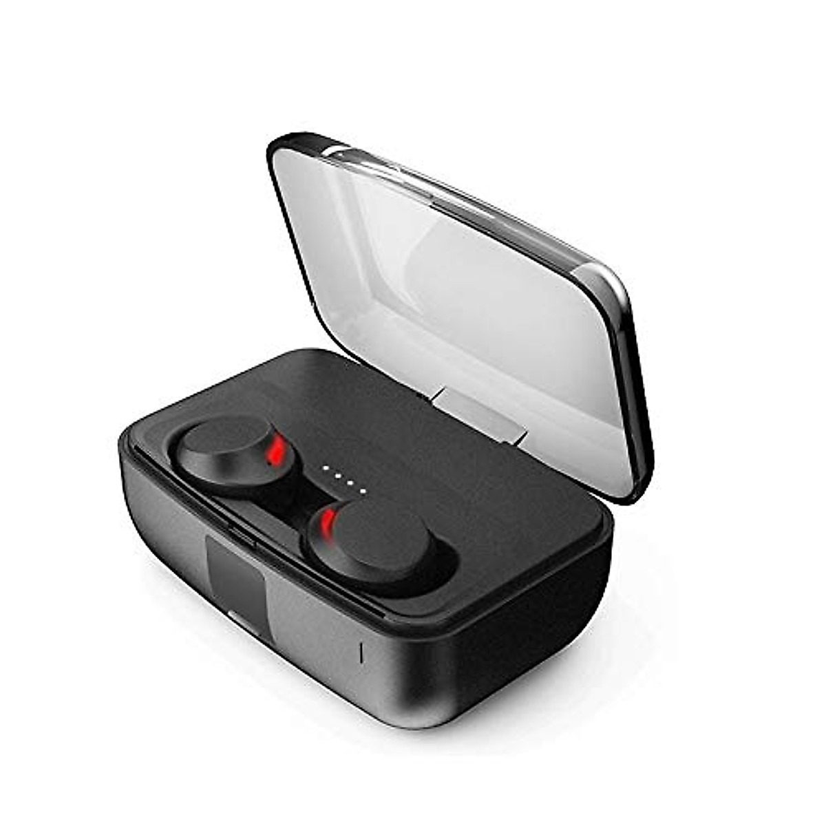 Bluetooth 5.0 Wireless Earbuds with Wireless Charging Case IPX8 Waterproof TWS Stereo Earphones Premium Sound Cordless in-Ear Built in Mic Headset Hands-Free Call Microphone for Sport Black