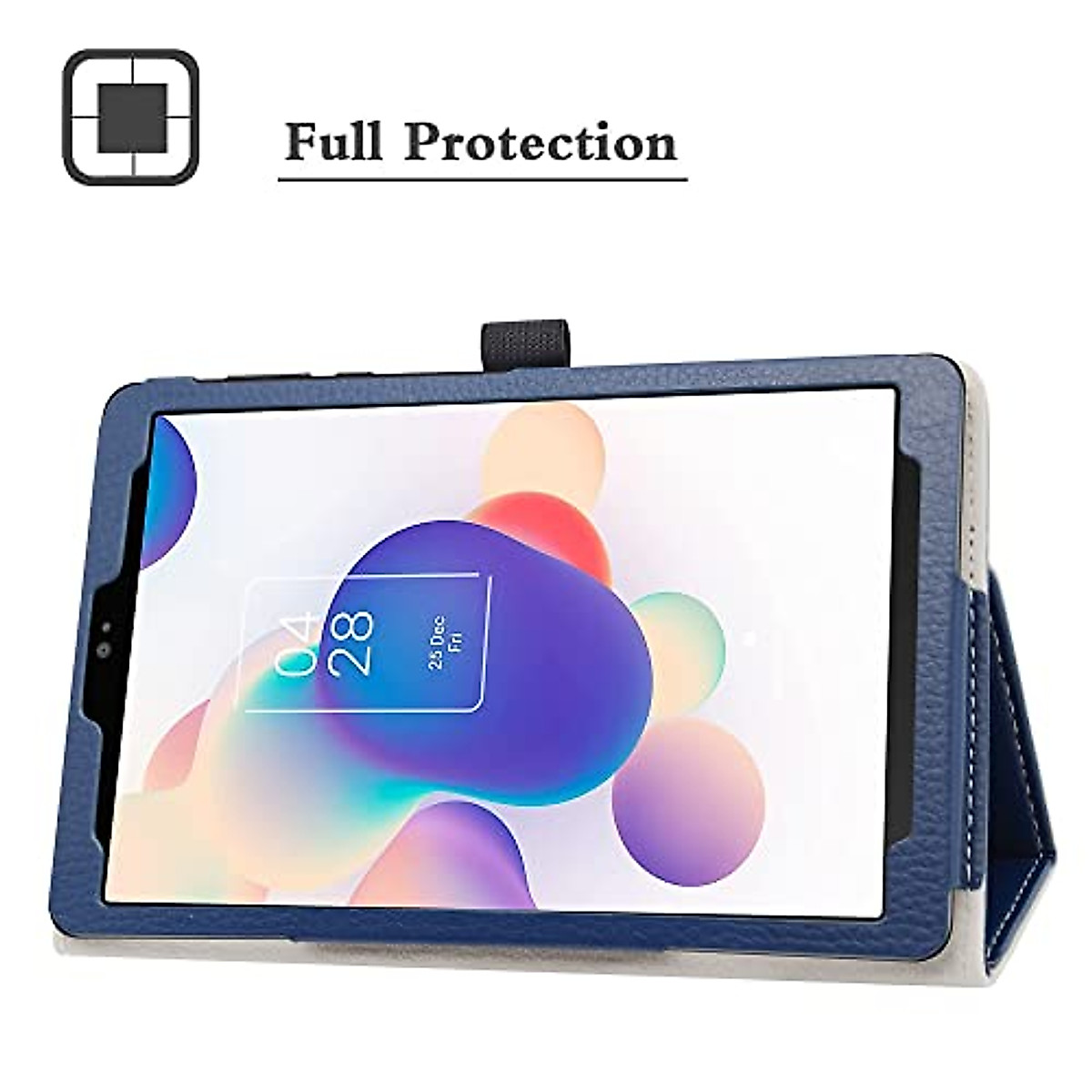 JRTAL Compatible with TCL TAB 8 LE Case/TCL TAB 8 Plus Case/TCL TAB 8 WiFi Case,PU Leather Slim Folio Stand Cover for 8" TCL TAB 8 LE 9137W/TCL TAB 8 Plus 9138S/TCL TAB 8 WiFi 9132X1,Blue