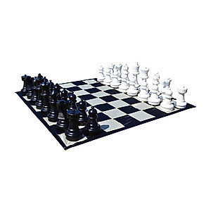 MegaChess Giant Oversized Premium Complete Set of Chess Pieces with 25 Inch Tall King - Black and White