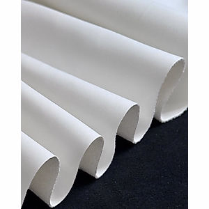 4-Way Stretch Vinyl Clothing Fabric Apparel Flexible Lightweight (16oz per Yard) PU Faux Leather 54" Wide Sold Continuous Yard - Strong Stretch Rebound, Create Outfits, Water Resistant, Stretch-White