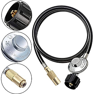 MOFLAME 6FT Propane Regulator with Hose for Blackstone 17" and 22" Adventure Ready Griddle to Connect 10~20lbs Propane Tank
