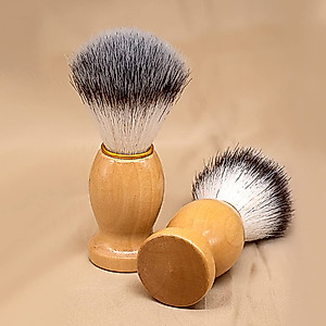 2pcs Shaving Shave Brush Barber Supplies Shaving for Men Beard Brush Barber Brush Wood Handle Shave Brush Shave Brush for Men Shave Accessory