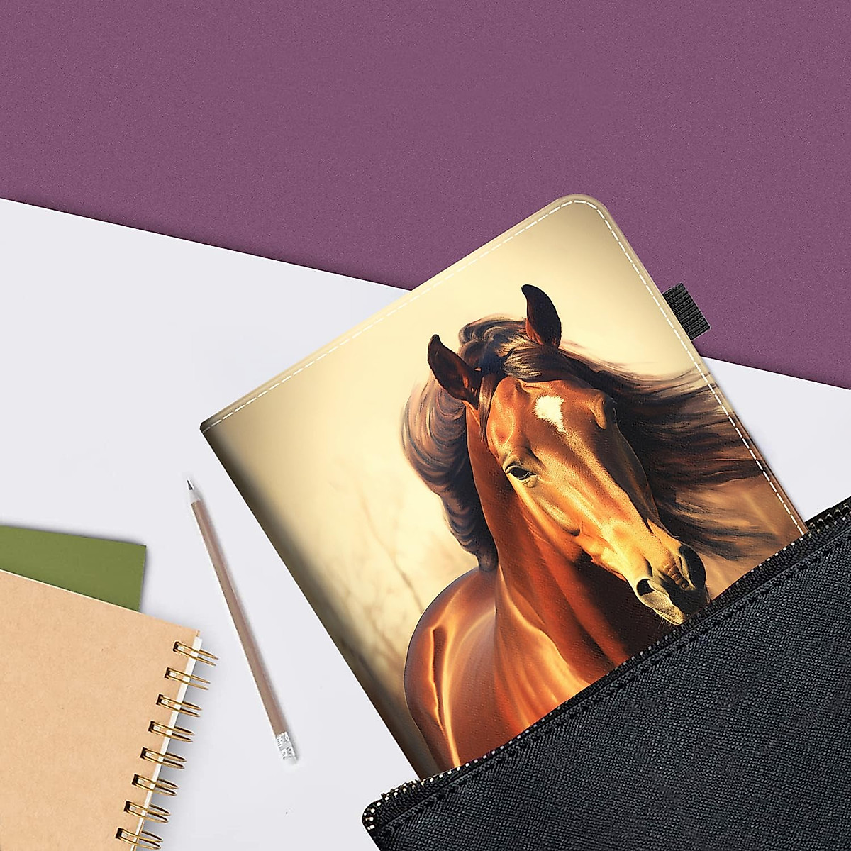 Case for All New Fire HD 10 Tablet 11th Generation and Fire HD 10 Plus 2021，Slim Fit Foldable Standing Cover Case with Auto Sleep/Wake for Fire HD 10 Tablet 10.1 Inch，Horse