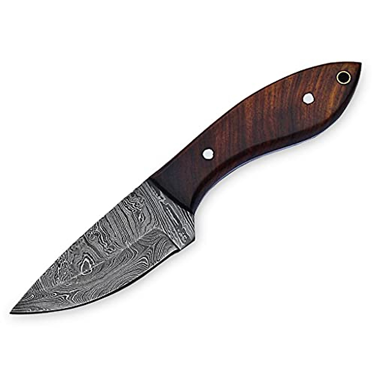 MMA 8inch Custom Handmade Damascus blade knife/Fixed blade knife with sheath/Fixed Blade Knives/Skinning Knives/Hunting Knives/EDC Knives (Brown)