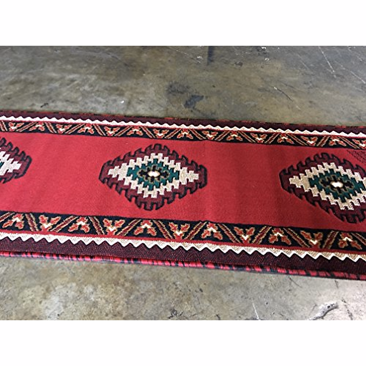 South West Native American Runner Area Rug Red Design D143 (2ft.x7ft.)