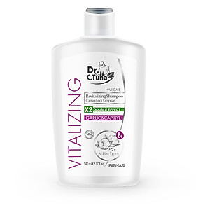 FARMASİ Dr. C. Tuna Vitalizing Garlic Shampoo, Natural Hair Treatment for Hair Growth, Prevents Hair Loss, Stimulates Growth, Relieves Itchy Scalp with Capixyl, and Coconut Oil, 17 fl. oz / 500 ml