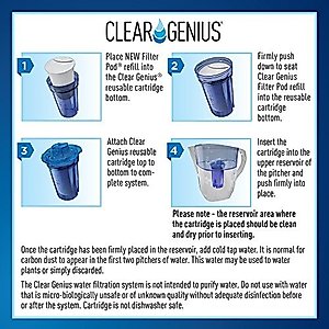 Clear Genius Filter Pod Refills (Pack-3) SR-3, Includes 3 Filter Pod Refills, Filter Pods Last For 2 Months