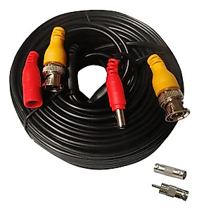 100ft Video Power Camera Cable All-in-One Pre-Made Cable for DVR Surveillance Security CCTV Camera BNC Cable Extension Cord Lead