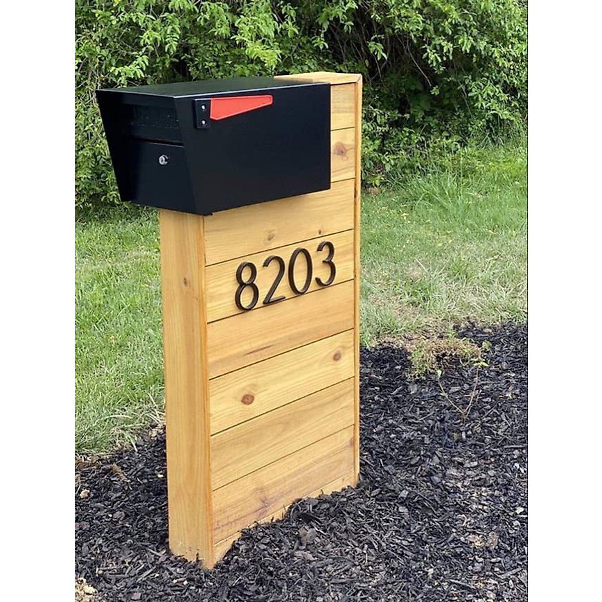 Floating House Numbers - 5 Inch Modern Address House Numbers With Nail Kit And Instructions Easy To Install High Gloss Black Number 2