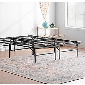 Linenspa 14 Inch Folding Metal Platform Bed Frame - 13 Inches of Clearance - Tons of Under Bed Storage - Heavy Duty Construction - 5 Minute Assembly - Twin