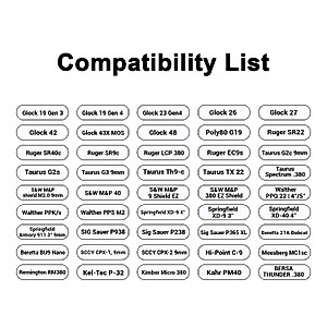 Universal Gun Holsters for Men Women, IWB/OWB 9mm Holsters for Pistols Right Left, 380 Gun Holster, Concealed Carry Holster Fits S&W M&P Shield Glock 17 19 26 27 42 43 Revolver, Similar Handguns