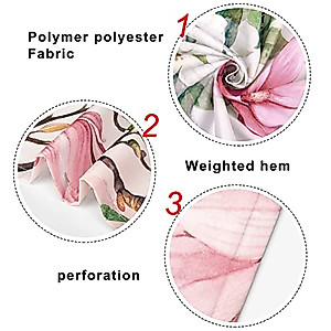 Easter Shower Curtain Sets with Non-Slip Bathroom Rugs, Toilet Lid Cover, Bath Mat, Spring Bunny and Butterfly Shower Curtain Sets with Hooks, Cute Easter Shower Curtains for Bathroom Decoration