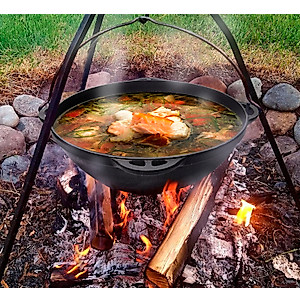 Dutch Oven Pot with Lid 8.5 Quarts (8 L) - Cast Iron Dutch Oven - Cast Iron Cookware Set - Uzbek Kazan Cast Iron – Premium Camping Cookware