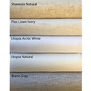 Relaxed Roman Shades, 100% Linen Roman Shade "Natural with Pine Border", window treatment, Custom made sheer shades with chain mechanism