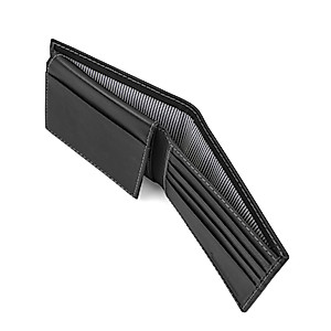 Timberland mens Leather Wallet With Attached Flip Pocket, Black (Cloudy), One Size