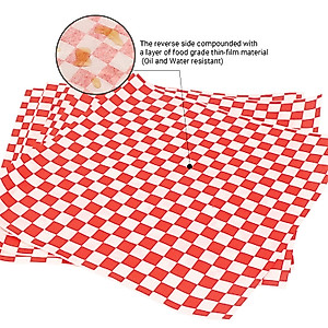 EUSOAR Bread Baskets & Deli Paper Liners, 12 pcs Bread Baskets plus 100pcs Deli Paper, Restaurant Food Serving Tray Basket Sets for Restaurant Supplies, Deli Serving, Chicken, Burgers&Fries