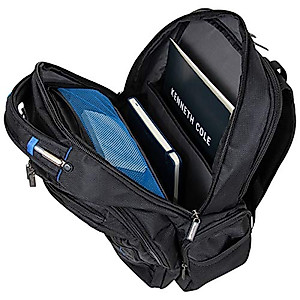 Kenneth Cole REACTION ProTec Travel Laptop Computer Bag, Black Commuter, 17" Backpack