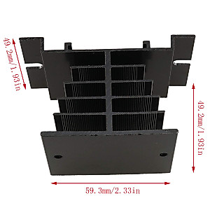 E-outstanding Heat Sink Black Aluminum Alloy Heat Sink SSR Dissipation One Single Phase Solid State Relay Radiator 10DA-40DA