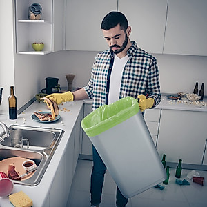 Bio-Bosi Compostable Trash Bags, 13 Gallon Compost Bags, 50 Count 49.2 Liter Extra Thick 0.9 Mil Biodegradable Kitchen Food Scraps Bags, ASTM D6400, US BPI & Europe OK Compost Home Certified