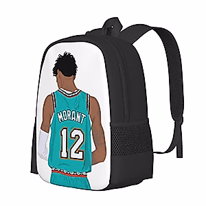 Yesbtx #12 Morant Backpack Laptop Travel Backpack Book Bag For Men Women, Black, One Size