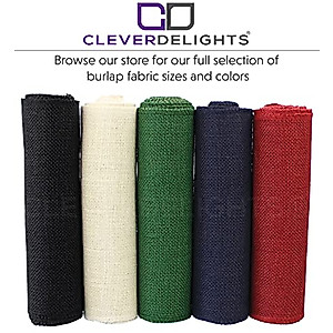 CleverDelights 9" Black Burlap Roll - Finished Edges - 5 Yards - Jute Burlap Fabric