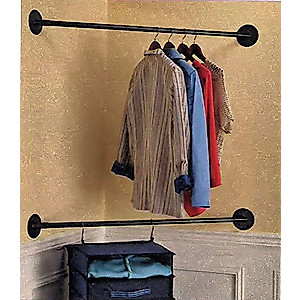 43" Iron Wardrobe Assistant Corner Hanging Bar