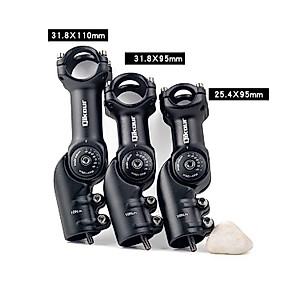 Suncentech Bike Stem 120 Degree Adjustable Bicycle Stem 1" / 1.25" Handlebar Riser Adapter for Road Bike, Mountain Bike, MTB, BMX, Cycling (110, Handlebar Diameter 31.8mm/1.25")