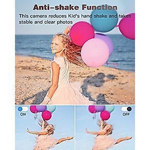 Digital Camera, Zostuic 48MP Autofocus Kids Camera with 32GB Card 1080P Video Camera with 16X Zoom, Compact Portable Small Cameras Christmas Birthday Gift for Children Kid Teen Student Girl Boy(Pink)