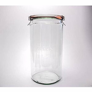 VERSAINSECT – 1.5L Glass Jars with Large Storage Capacity – Preserving Jars with Airtight Lids Suitable for Pickling – Heat Resistant Canning Jars - Microwave Safe - (1 Jar with Glass Lid) 54 fl. oz