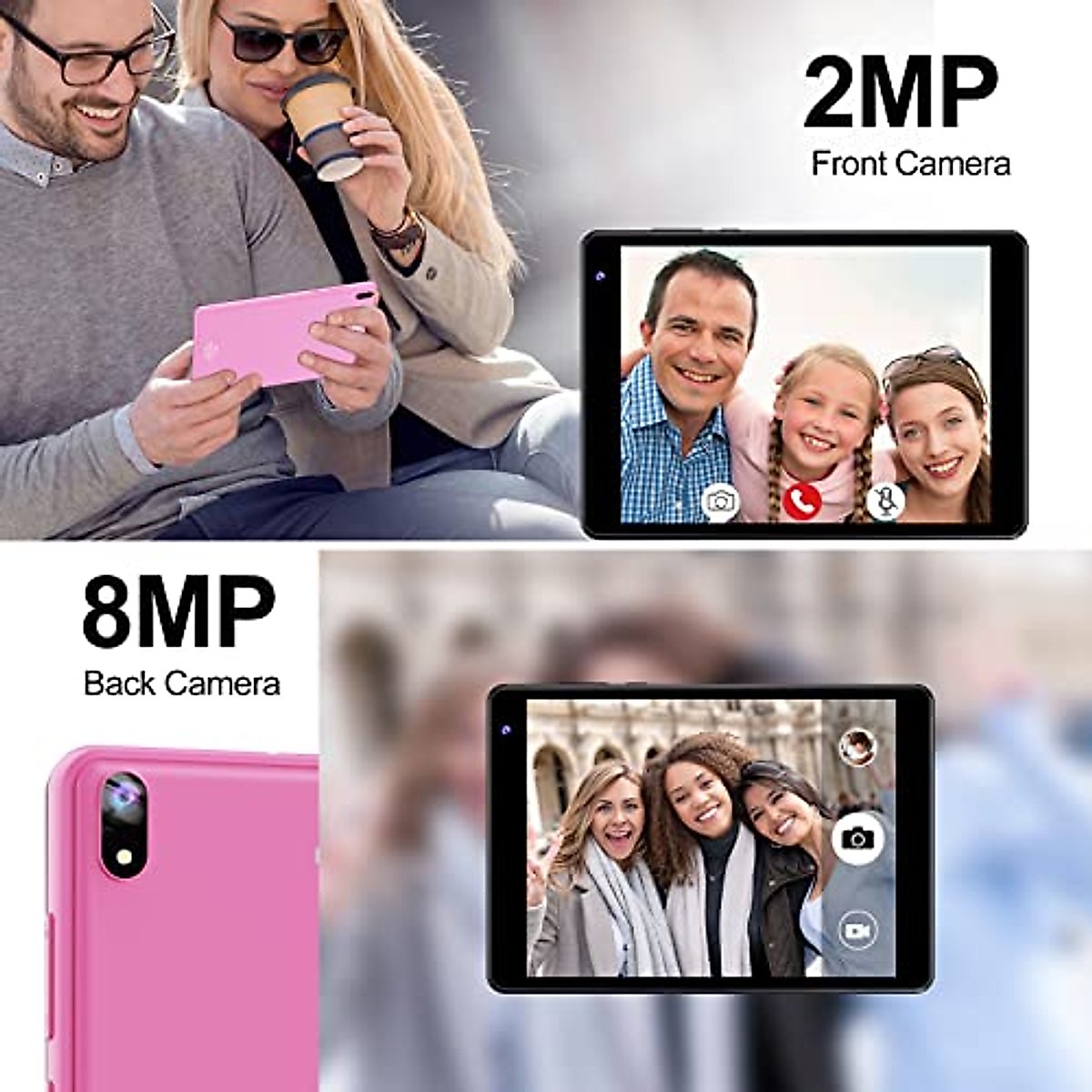 Android 12 Tablet 7.5 inch, Tablets Computer 64GB Storage 512GB Expandable, Quad-Core Processor, PS FHD 1440x1080 Resolution Display, Google GMS Certified Smart Tablet/WiFi/Bluetooth 5.0