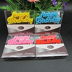 Pink Happy Birthday Letter Candle for Cake,Alphabet Birthday Candle for 1 2 3 4 5 6 7 8 9 10 Years Old Party Cake,1st 2rd 3nd 4th 5th 6th 7th 8th 9th 10th Cake Topper (Pink)