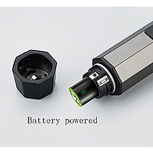 QINERSAW Nose and Ear Hair Trimmer, Portable Ear Nose Hair Trimmer, Professional Painless Eyebrow Trimmer for Men and Women, Battery-Operated, Black