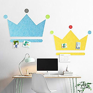 Wall decoration Kindergarten Felt Display Board, Creative Crown Cork Board Photo Wall, DIY Children's Room Message Board