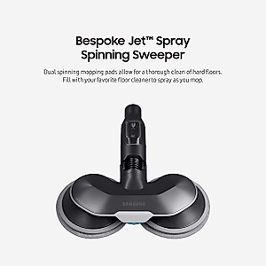 SAMSUNG BESPOKE Jet Spray Spinning Sweeper Brush Tool Accessory Part for Cordless Stick Vacuum Cleaner, Dual Spin Mop Pads for Cleaning Hard Floors, VCA-WBA95/AA