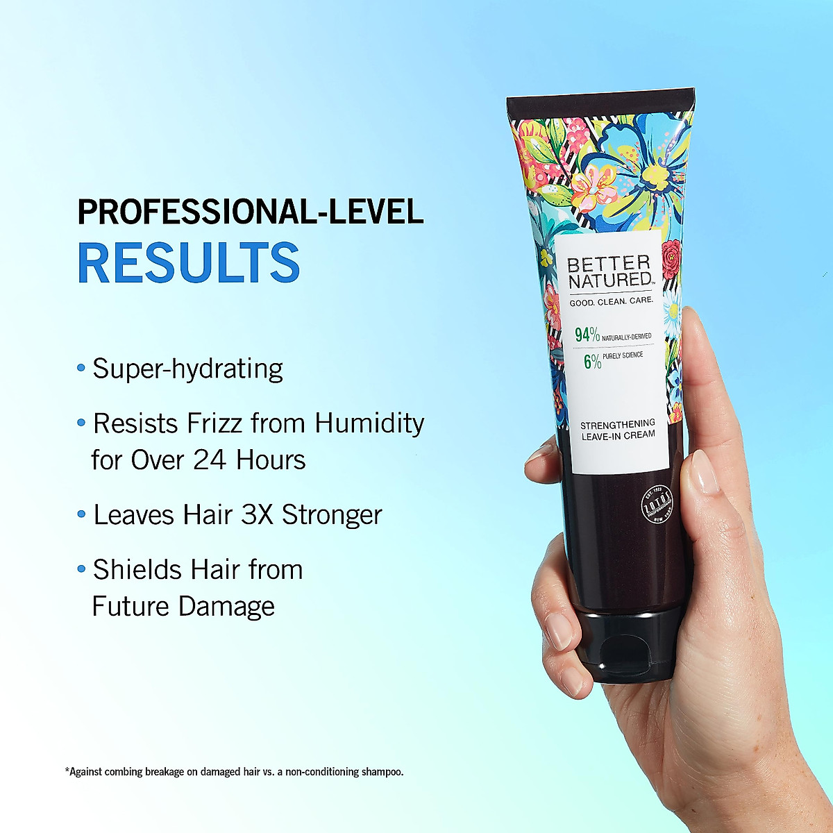 Better Natured Strengthening Leave-In Hair Cream - Stronger & Smoother Hair, Repair Damage, 5.1 fl oz