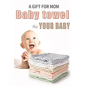 Konssy 6 Pack Baby Muslin Washcloths for Unisex 100% Cotton Wash Cloth Set for Baby Face Body Comfy and Soft for Newborn Infants Kids Girls and Boys