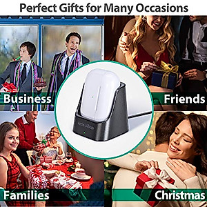 AirPod Charger, Wireless Charger for AirPods 3/2 and AirPods Pro, Groove Design and Anti-Slip Protection, Wireless AirPod Charger, AirPod Pro Charger Compatible with AirPods Pro Charging case -Gray