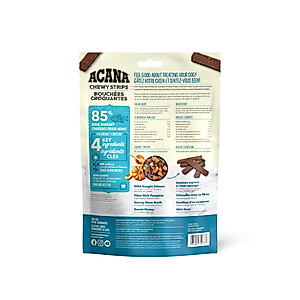 ACANA Chewy Strips Dog Treats, Salmon, High Protein Dog Treats, 4oz