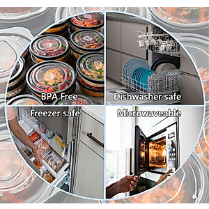 Mr Miracle Meal Prep Containers with Lids - 50 Pack, 24 Oz Take Out Containers With Lids - Leakproof, Microwave & Freezer Safe Disposable Food Containers for Meal Planning & Storage