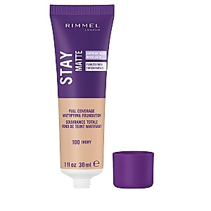 Rimmel London Stay Matte Liquid Mousse - 091 Light Ivory - Foundation, Lightweight, Shine Control, Oil-Free, 1oz