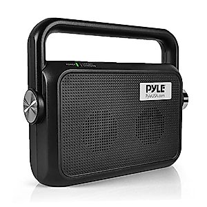 Wireless Portable Speaker Soundbox - 2.4ghz Full Range Stereo Sound Digital TV MP3 iPod Analog Cable & Digital Optical w/Headset Jack Voice Enhancing Audio Hearing Assistance - Pyle PTVSP18BK