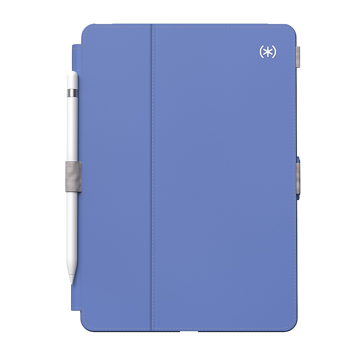 Speck Balance Folio Case for iPad 10.2 Inch (2019-2021) - Drop & Camera Protection, Slim Multi Range Stand, Apple Pencil Holder - Grounded Purple/Sweater Grey/White