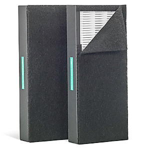 Alen Air Filter TF30-Fresh + Carbon Replacement HEPA Filter for T100 & T300 Air Purifiers-Captures Allergens, Dust, & Mold + Odors & Smoke (2 Filters)