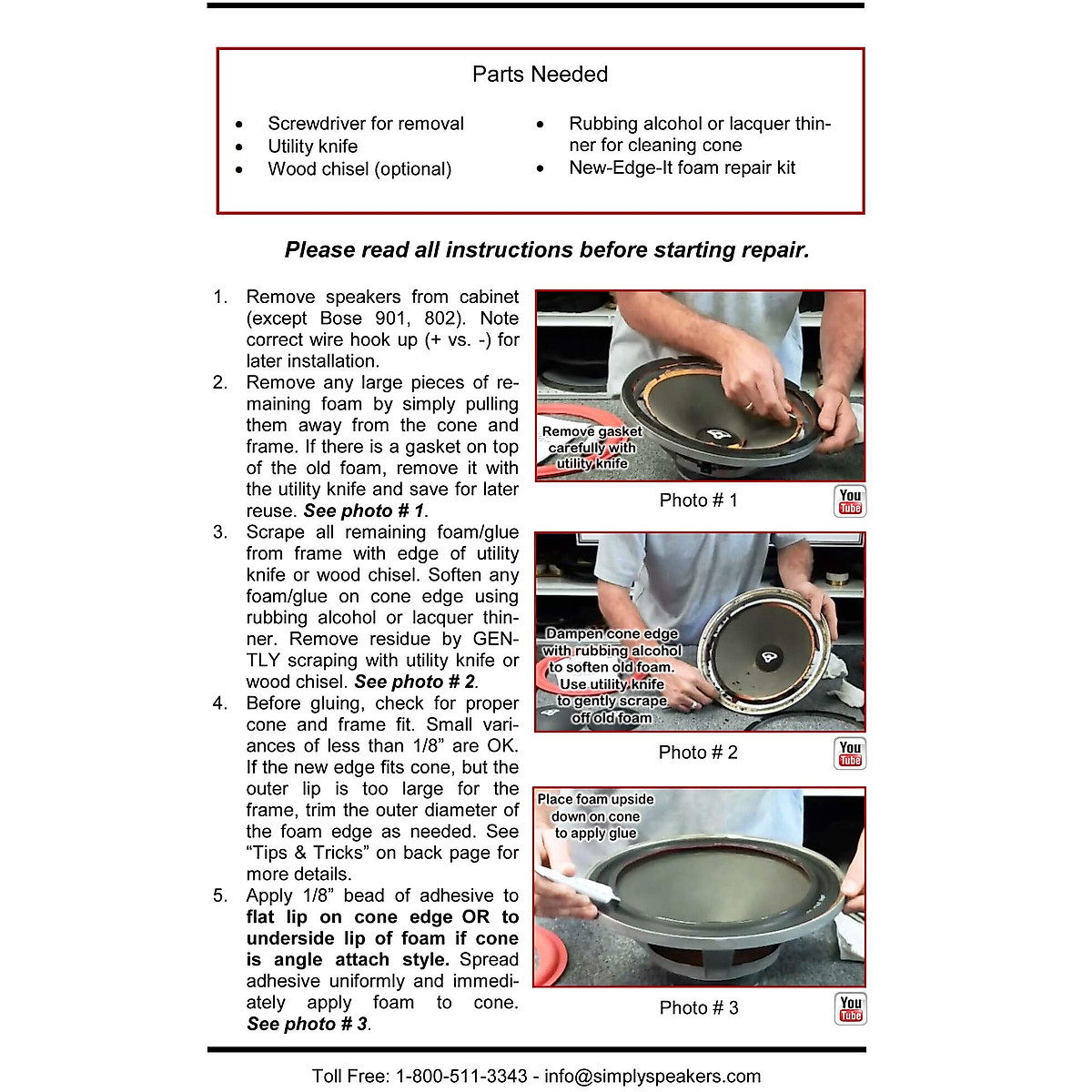 Rockford Fosgate 12 Inch Foam Speaker Repair Kit FSK-12 Rockford (Pair)