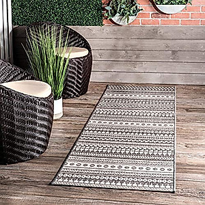 nuLOOM Teofila Indoor/Outdoor Area Rug, 4' x 6', Grey