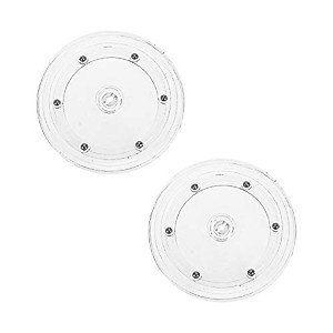 Geesatis 2 Pcs Acrylic Lazy Susan 6 inch / 150 mm Round Swivel Plate Rotating Turntable, for Kitchen Spice Rack Table Turntable Accessories, Clear
