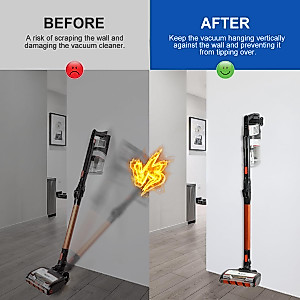 LANMU Wall Mount Holder Compatible with Shark IX141 IZ562H IZ682H IZ361H IZ462H IZ163H IZ363HT IZ483H Pet Cordless Stick Vacuum, Ultracyclone CH951 CH901 and Dyson V10 V11 V12 V15 Outsize Vacuum